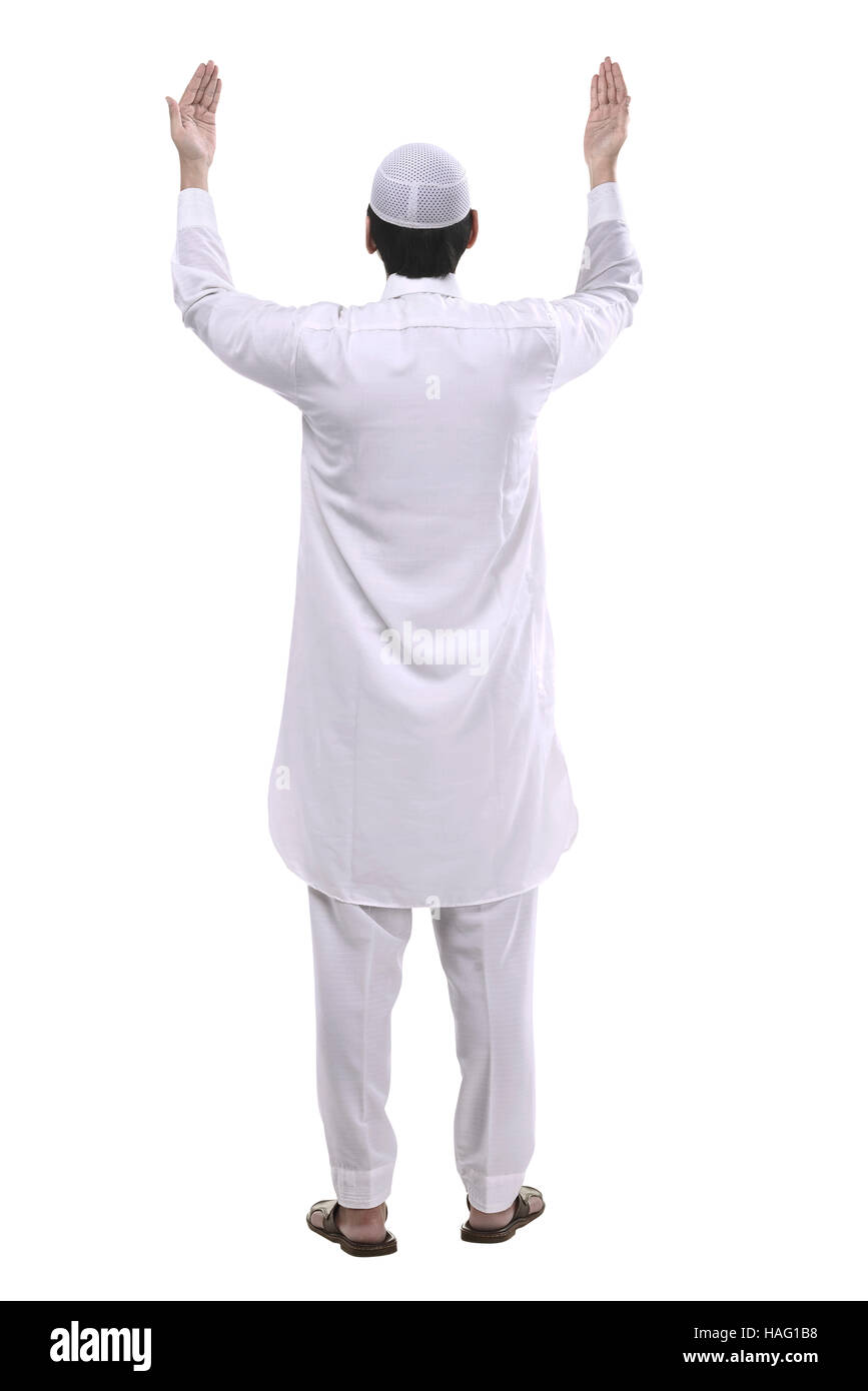 Back view young muslim man Cut Out Stock Images & Pictures - Alamy