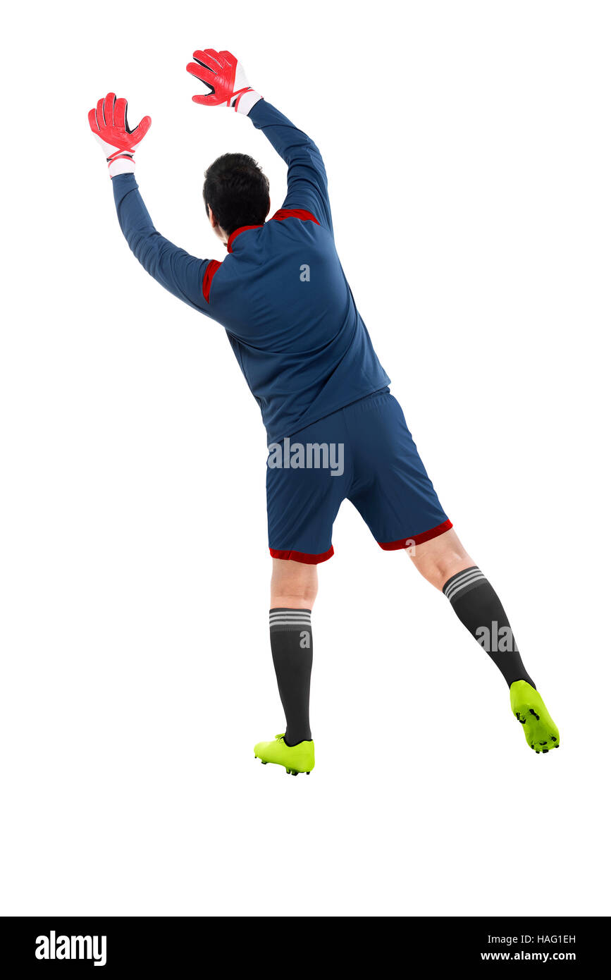 Back view of goalkeeper Cut Out Stock Images & Pictures - Alamy