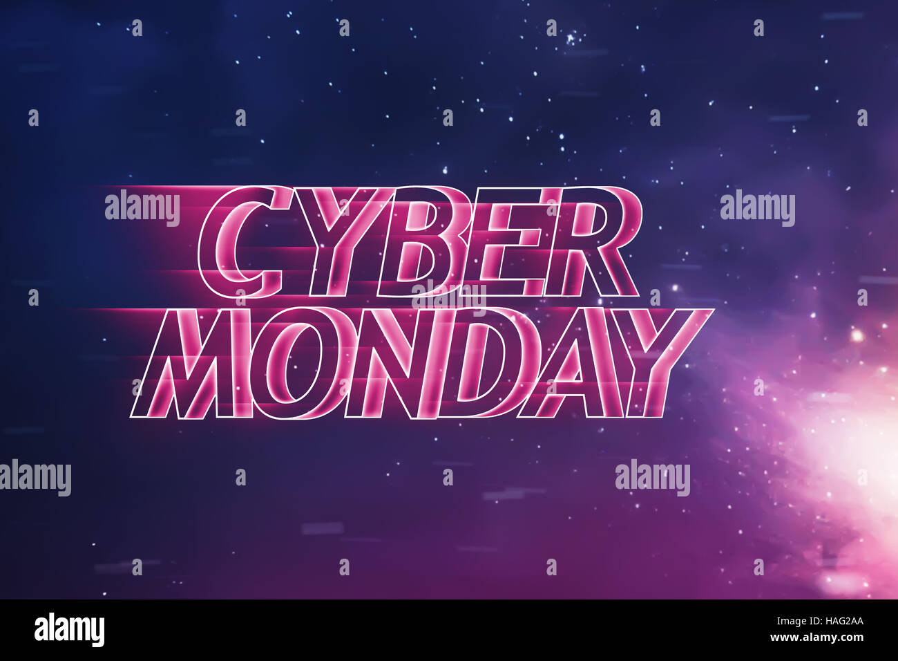 Cyber Monday text with ray light on sparkling background Stock Photo ...
