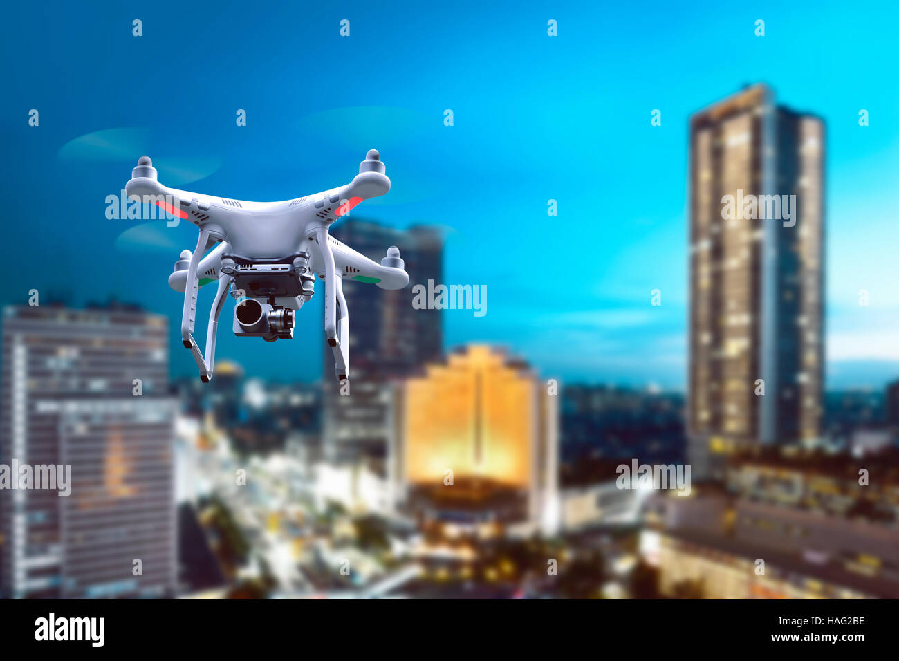 Drone flying over small city hi-res stock photography and images - Alamy