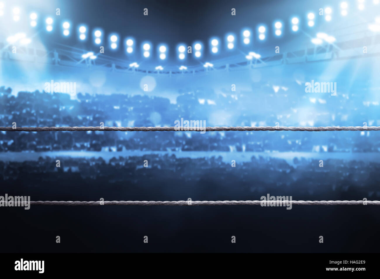 Empty boxing ring audience hi-res stock photography and images - Alamy