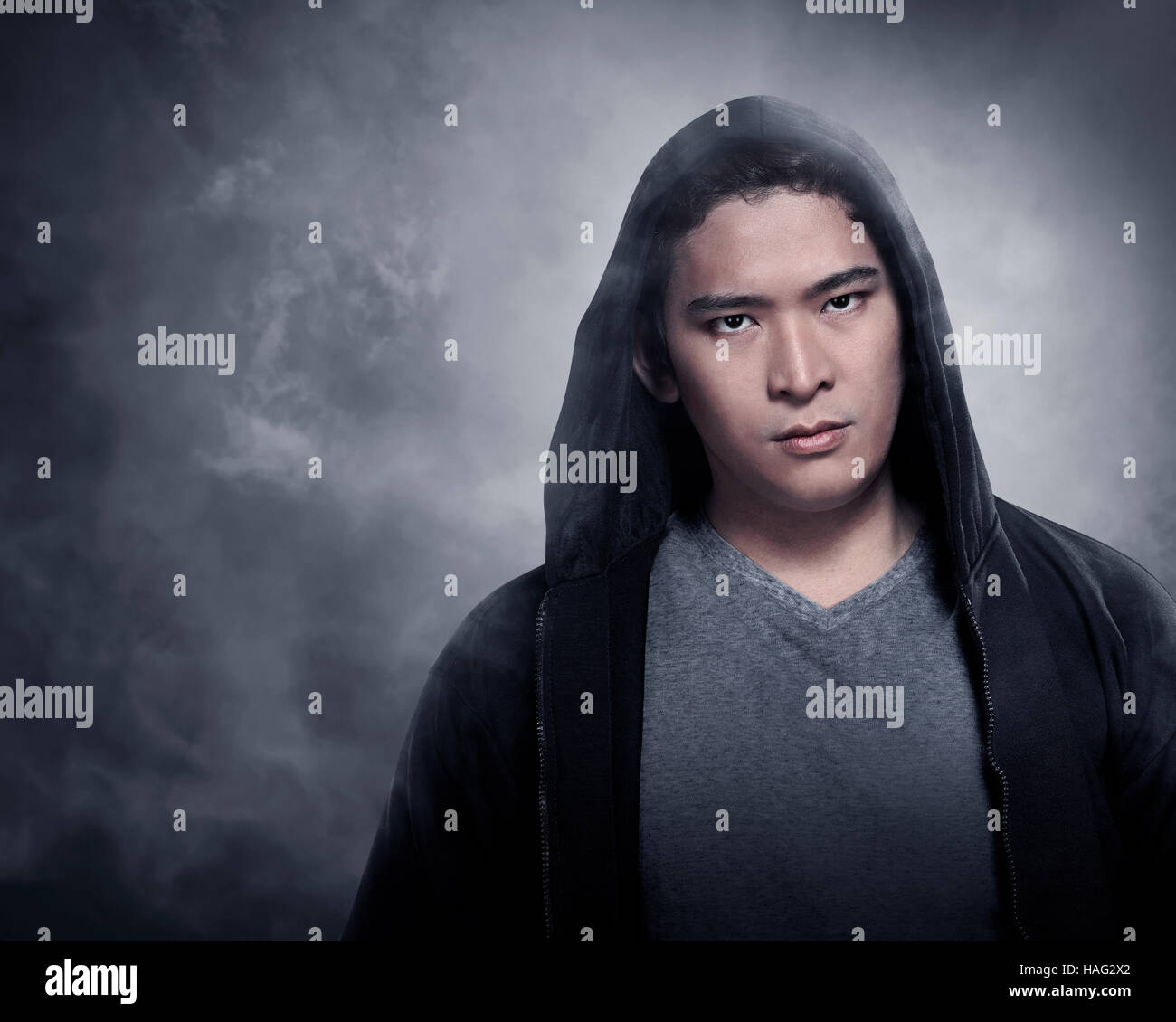 Hacker wearing hoodie shirt. Security concept image Stock Photo - Alamy