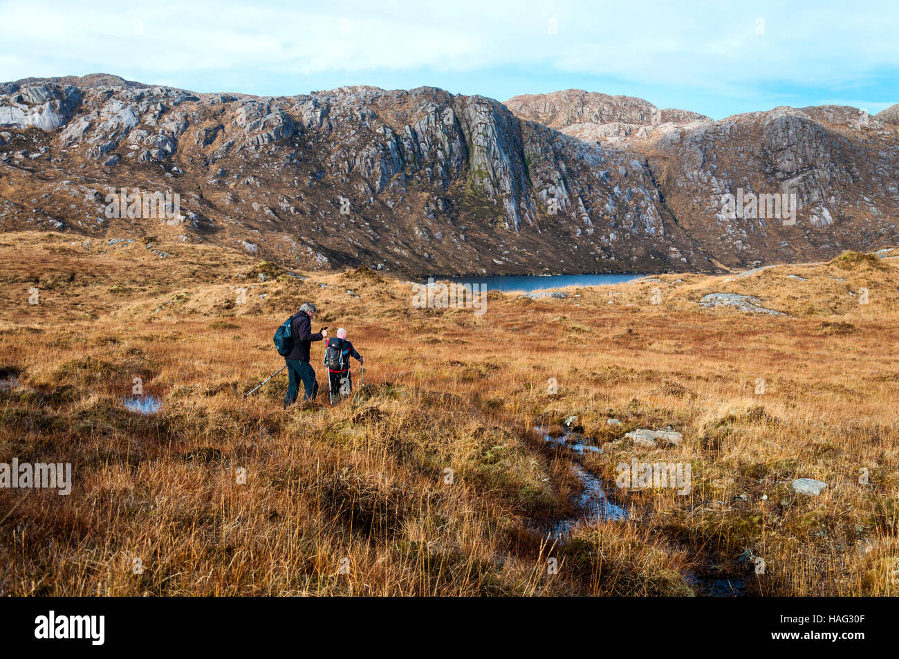 Walking in Bluestack Mountains, County Donegal, Ireland Stock Photo - Alamy