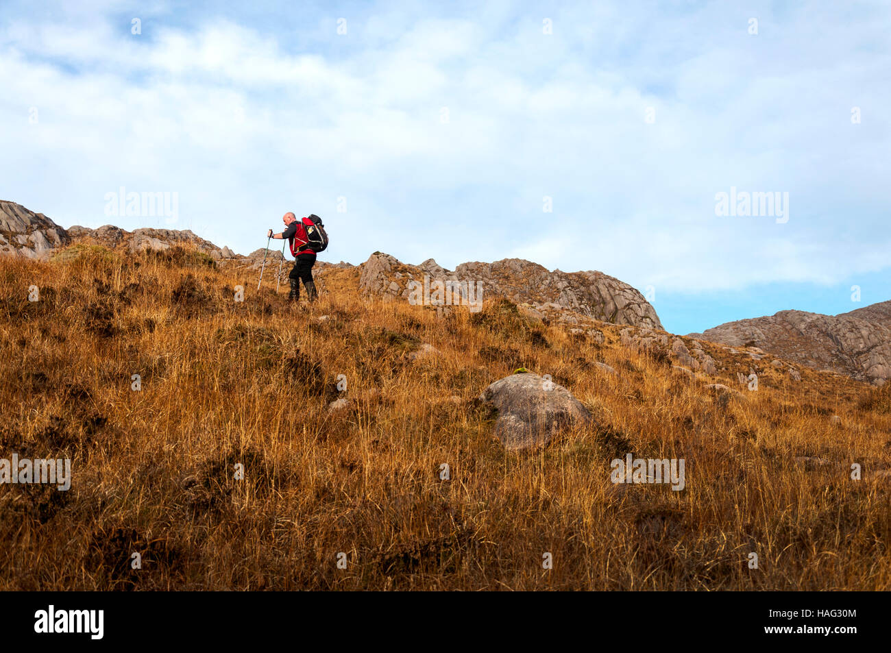 Walking in Bluestack Mountains, County Donegal, Ireland Stock Photo - Alamy