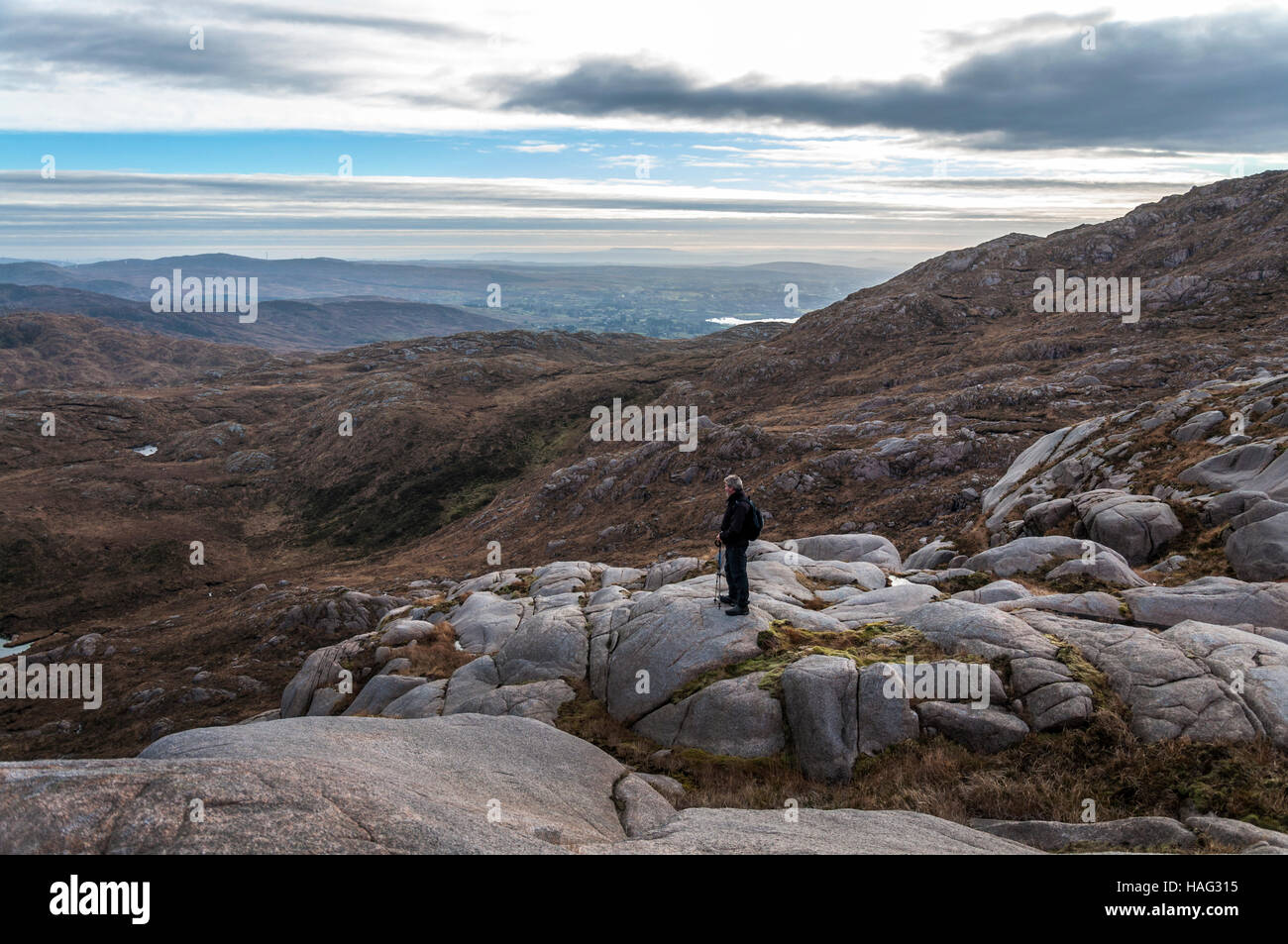 Walking in Bluestack Mountains, County Donegal, Ireland Stock Photo - Alamy
