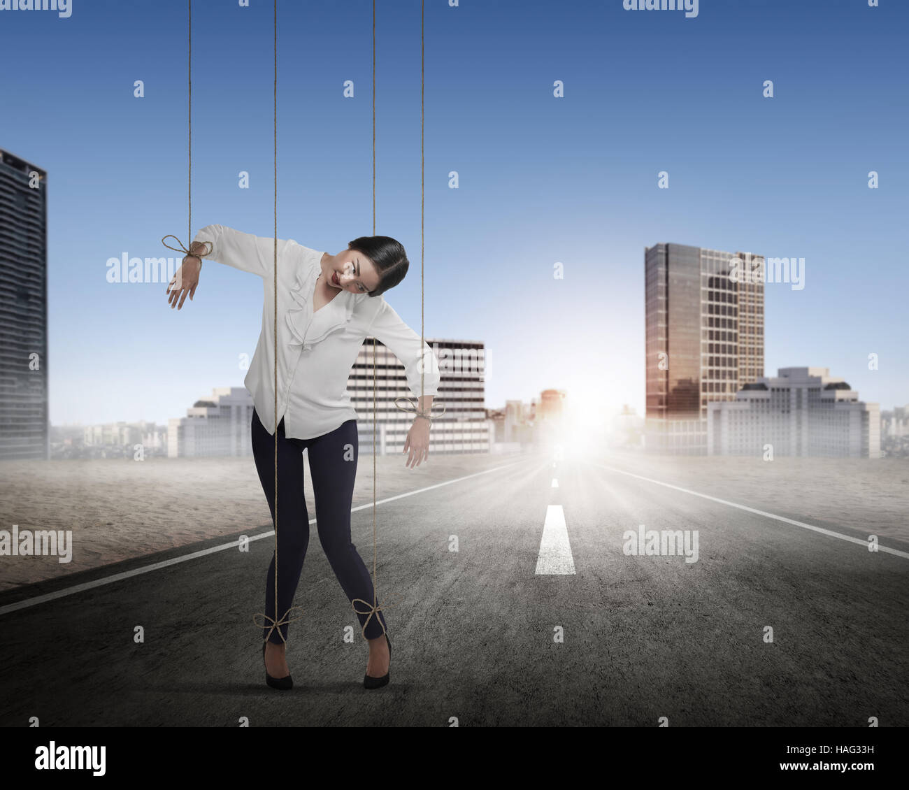 Person manipulated marionette hi-res stock photography and images - Alamy