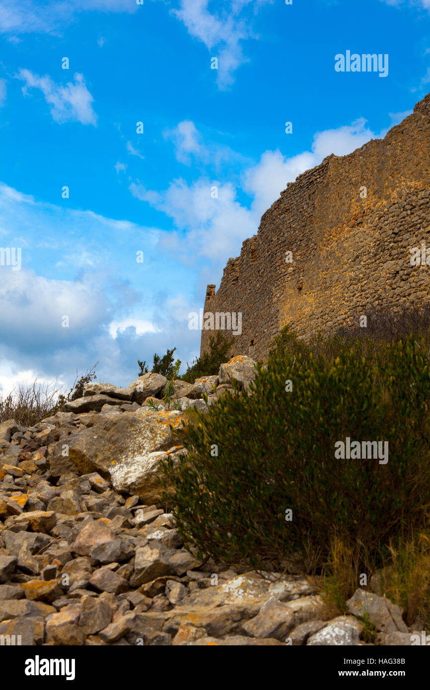 Chateau de Padern, Padern, Aude, France Stock Photo - Alamy