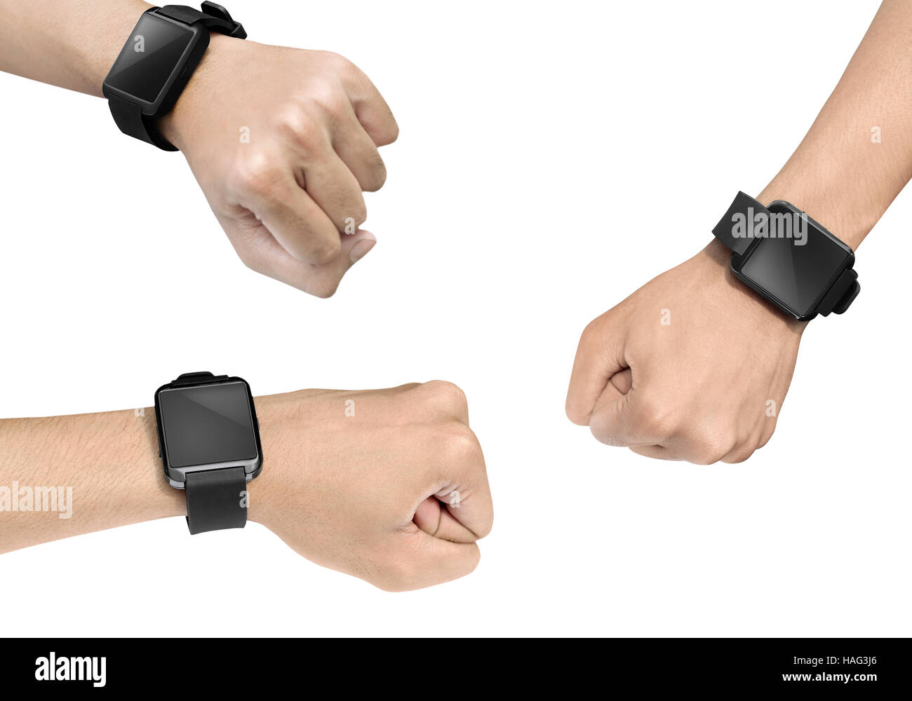 Set of smart watch images. You can put your design on the screen Stock ...
