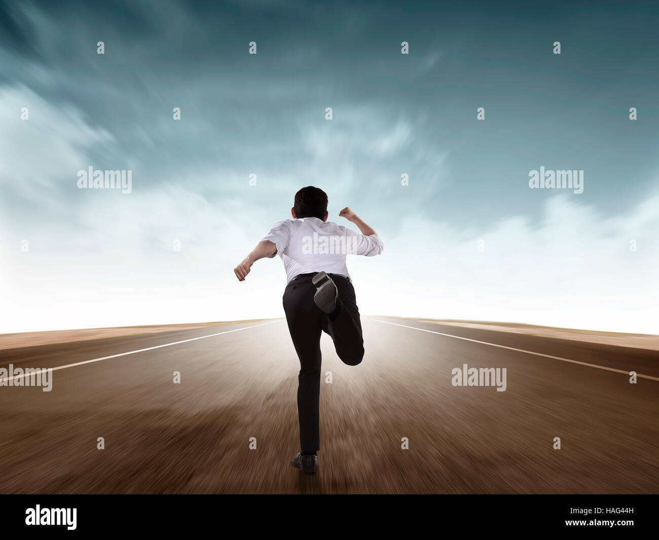 Business man running from behind hi-res stock photography and images ...