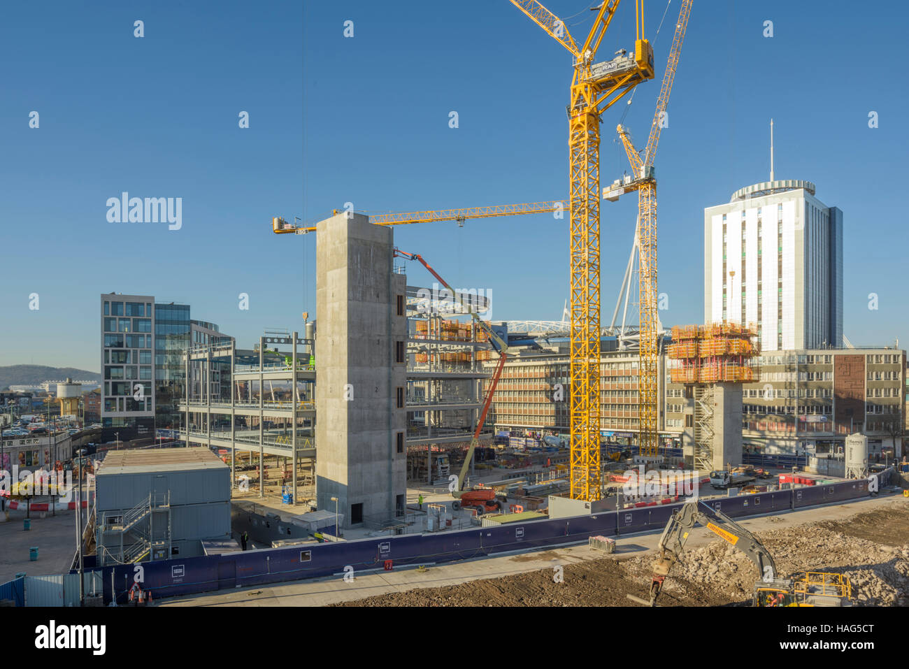 Construction of the BBC Cymru/Wales headquarters Cardiff 1st November ...