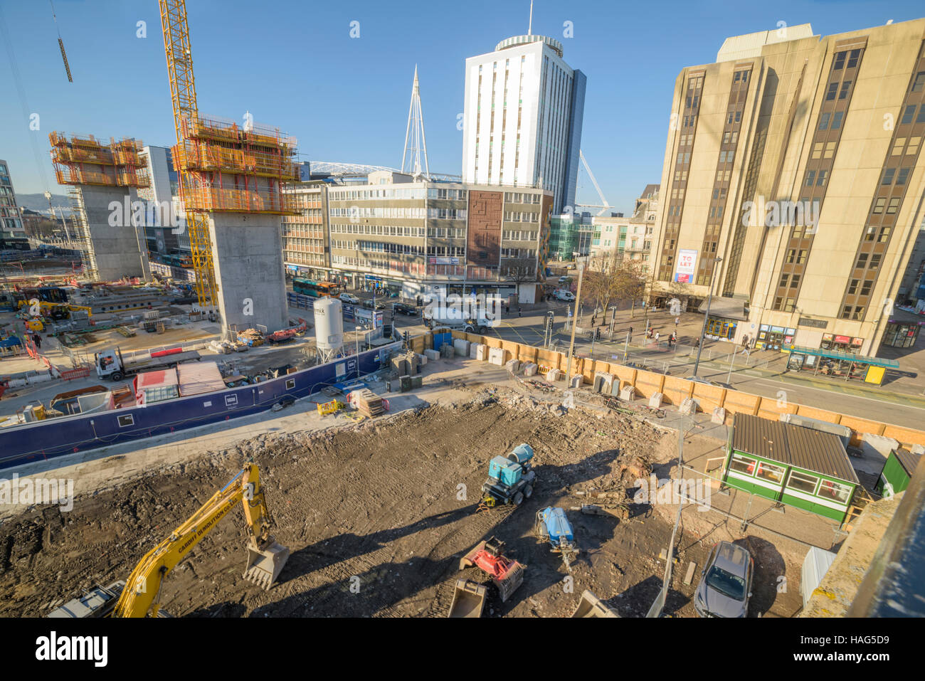 Construction of the BBC Cymru/Wales headquarters Cardiff 1st November ...
