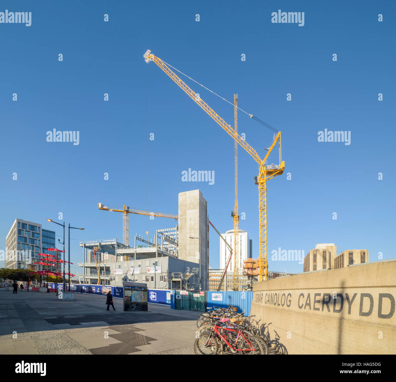 Construction of the BBC Cymru/Wales headquarters Cardiff 1st November ...
