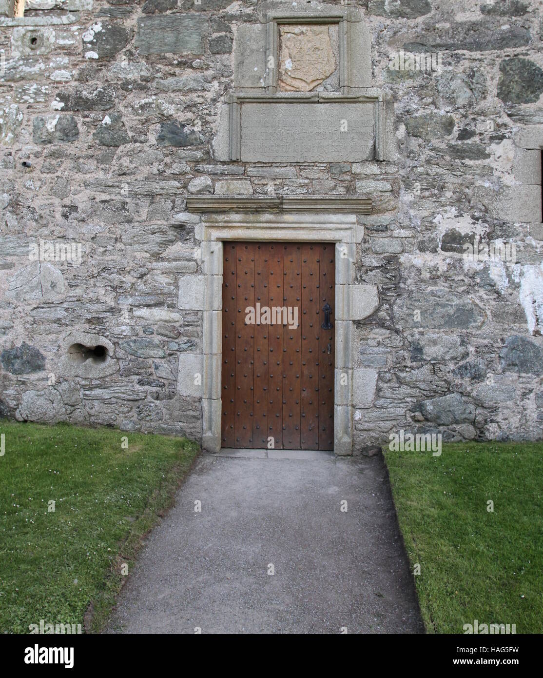Entrance of Muness Castle Unst Shetland Scotland June 2014 Stock Photo ...
