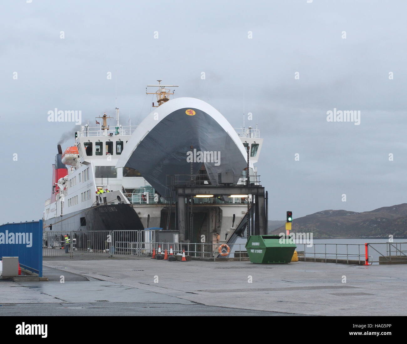 Calmac ferry MV Isle of Lewis docked Stornoway Scotland May 2014 Stock ...