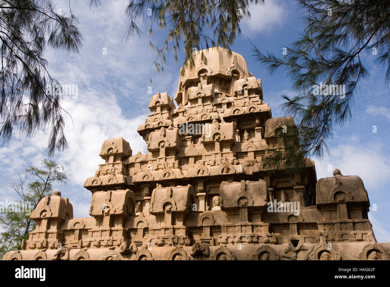 Pancha Rathas - a monument complex at Mahabalipuram, on the Coromandel ...
