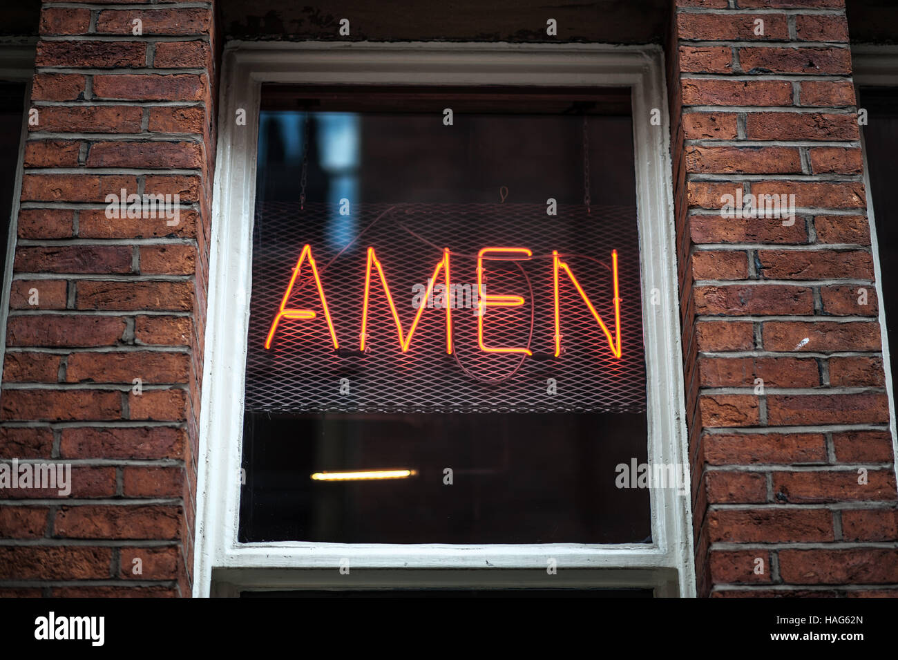 Amen neon sign hi-res stock photography and images - Alamy