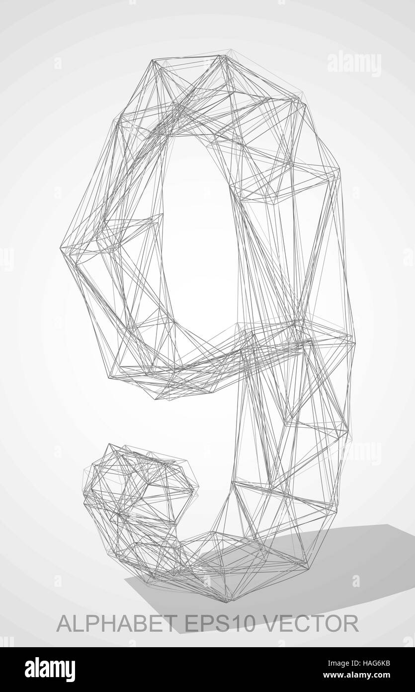 Abstract illustration of a Pencil sketched 9 with Transparent Shadow ...