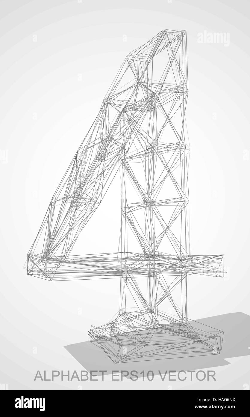 Abstract illustration of a Pencil sketched 4 with Transparent Shadow ...