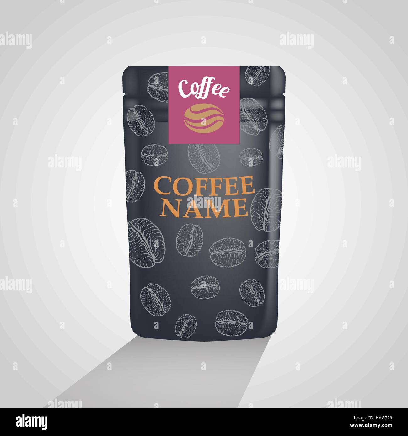 Coffee packaging vector design template Stock Vector Image & Art - Alamy