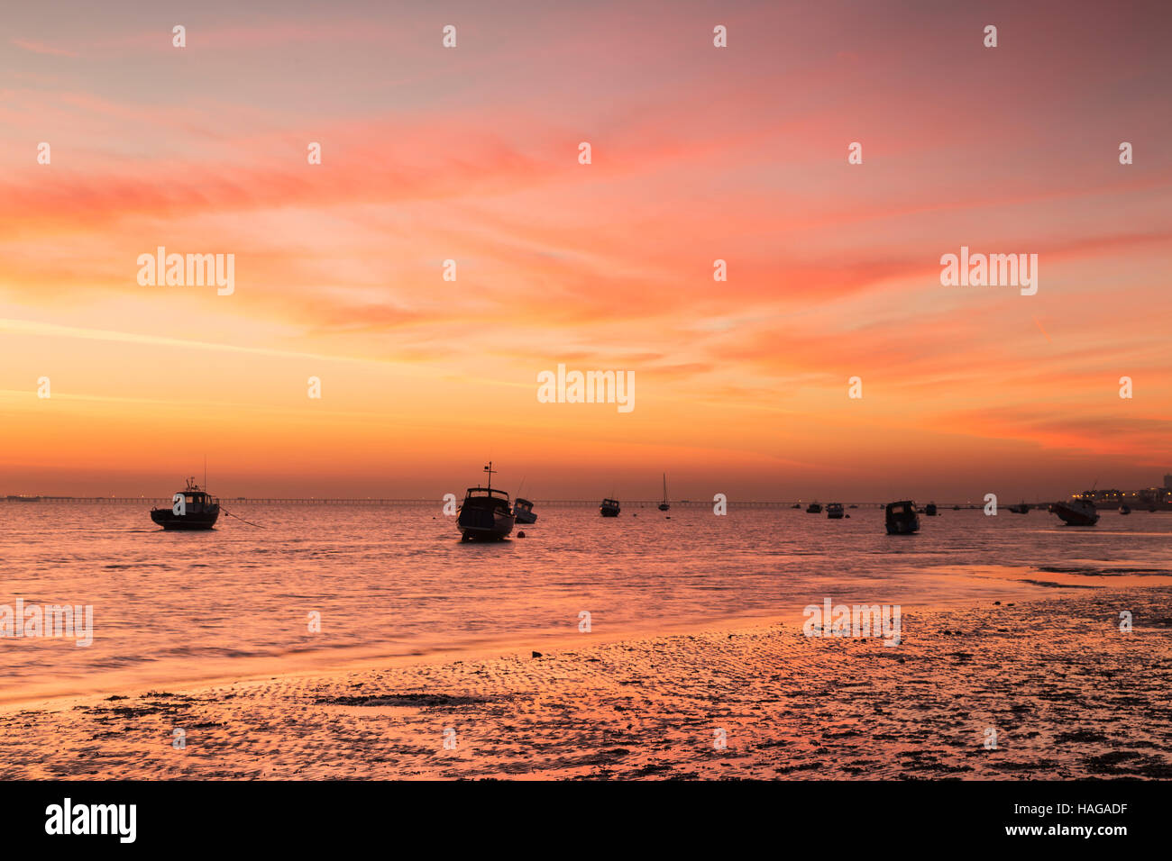 Retreating Tide and Spectacular Sky Stock Photo - Alamy