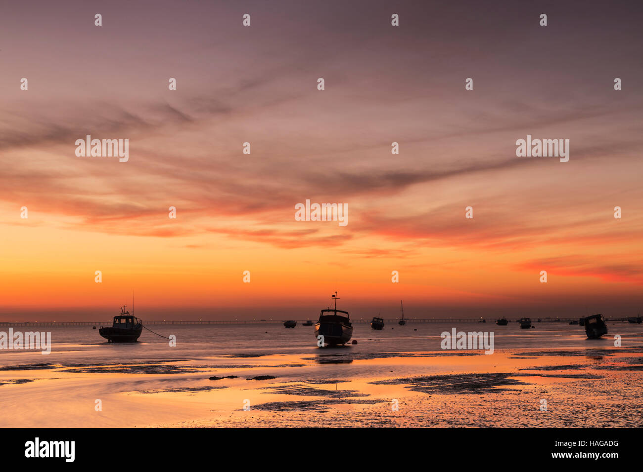 Retreating Tide and Spectacular Sky Stock Photo - Alamy