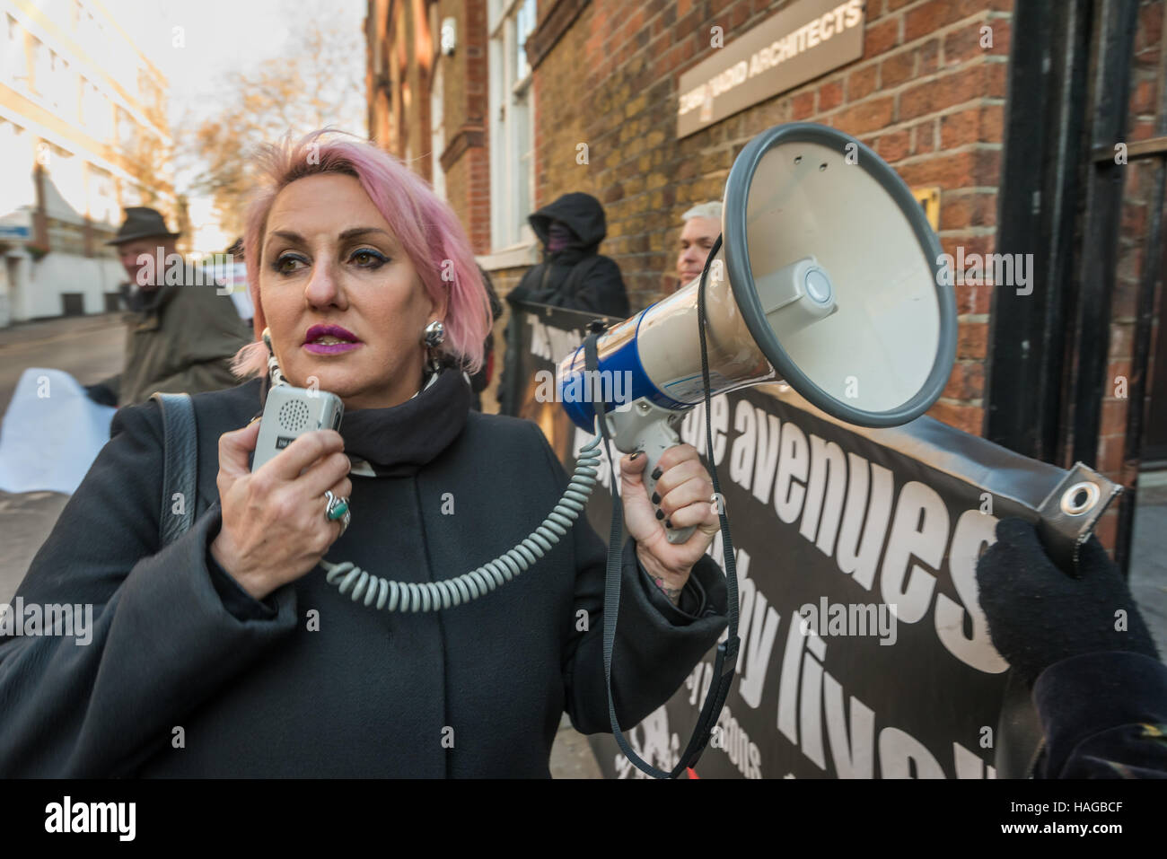 London architects protest hi-res stock photography and images - Alamy