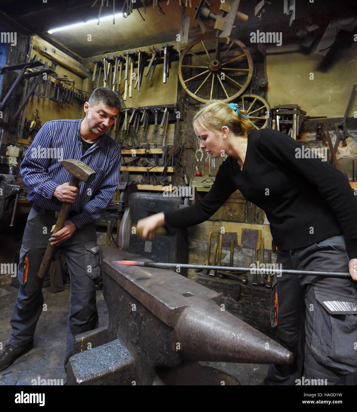 The blacksmith and metal worker Wolf-Dieter Wittig runs the oldest ...