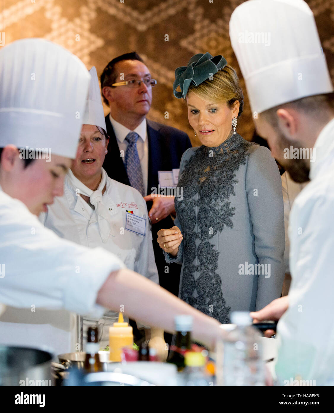Veghel, The Netherlands. 30th Nov, 2016. Queen Mathilde of Belgium ...
