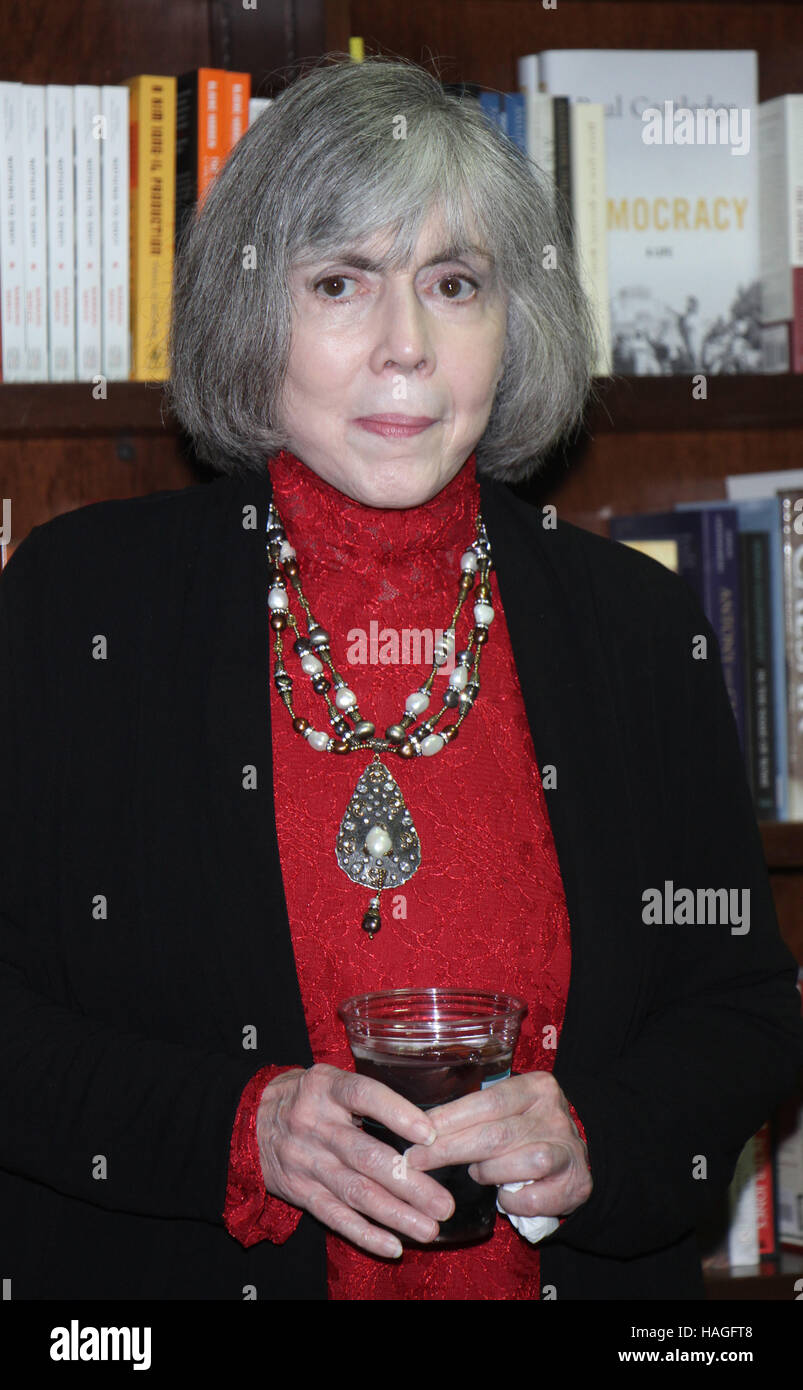 New York, USA. 30th Nov, 2016. Anne Rice at Barnes & Noble Union Square ...