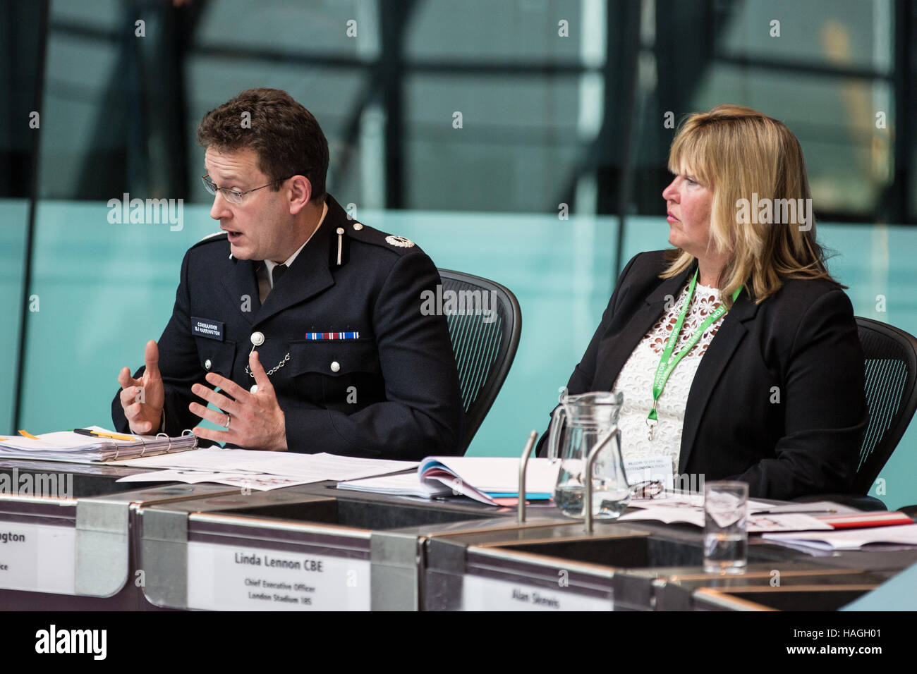 London, UK. 1st December, 2016. Commander BJ Harrington of the ...