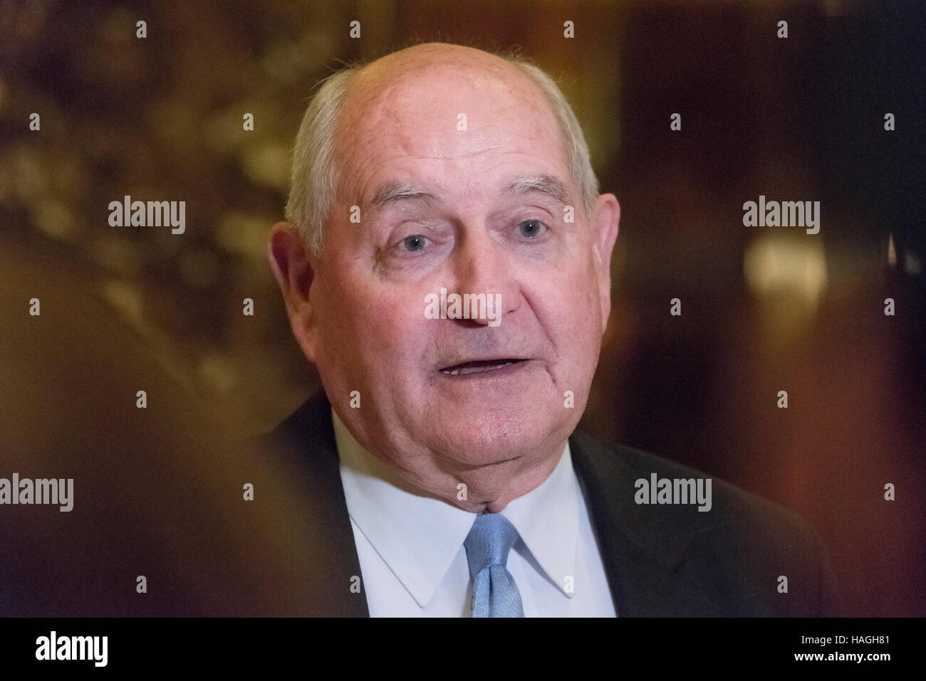 New York, USA. 30th Nov, 2016. Former Governor George "Sonny" Perdue ...