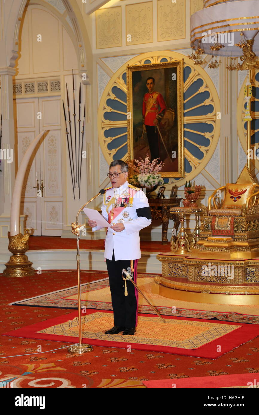 Bangkok, Thailand. 1st Dec, 2016. Crown Prince Maha Vajiralongkorn ...