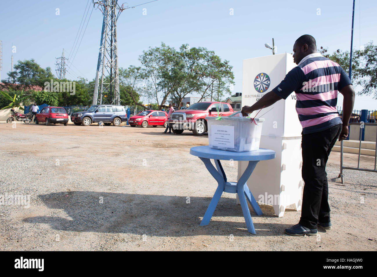 Accra, Ghana. 1st Dec, 2016. Early Voting taking place today ahead of ...