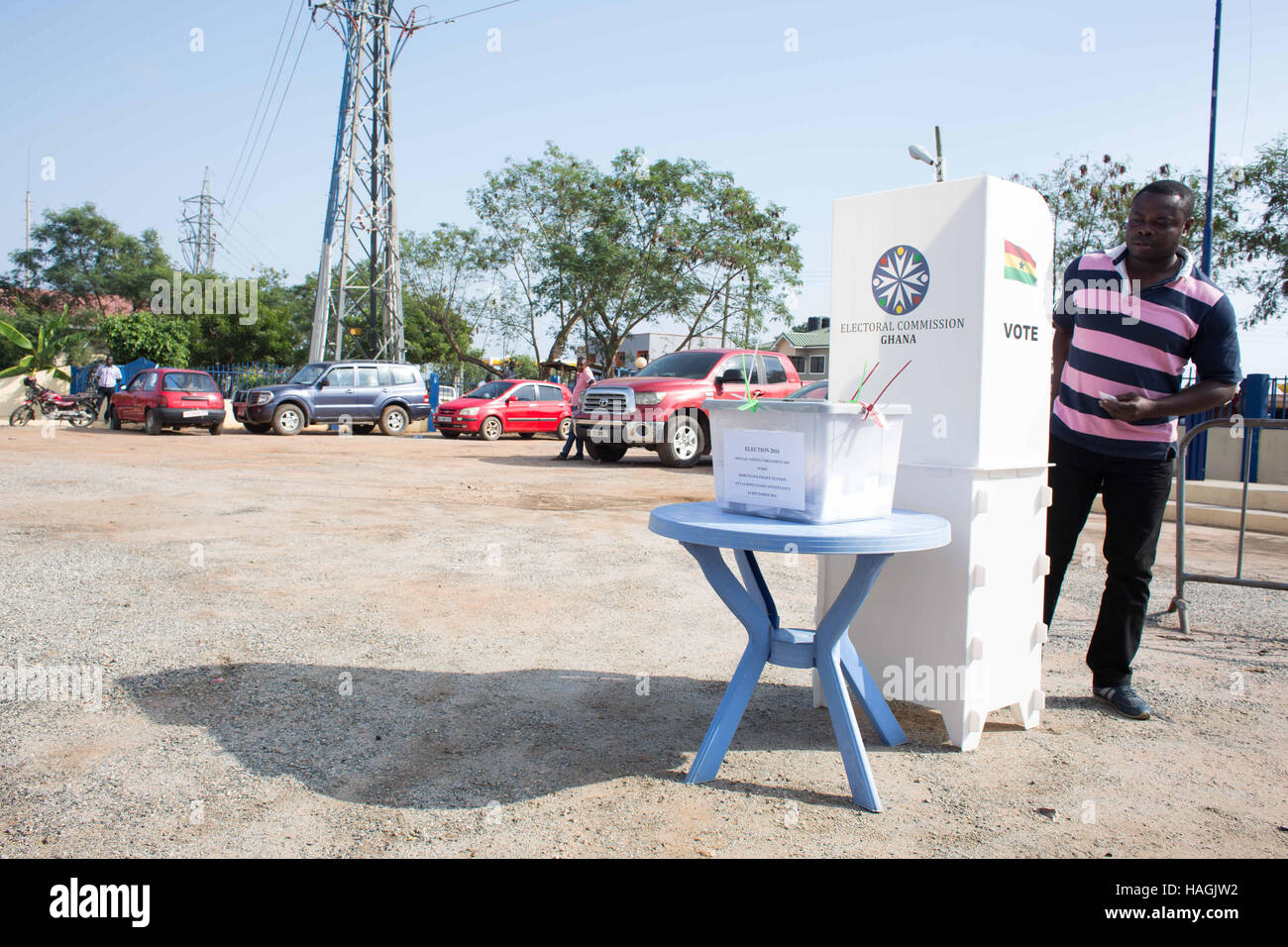 Accra, Ghana. 1st Dec, 2016. Early Voting taking place today ahead of ...