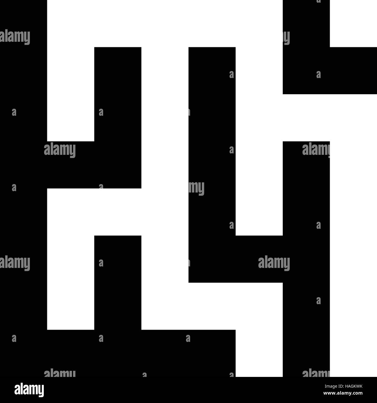 Black White abstract background with complex infinity maze. Seamless ...