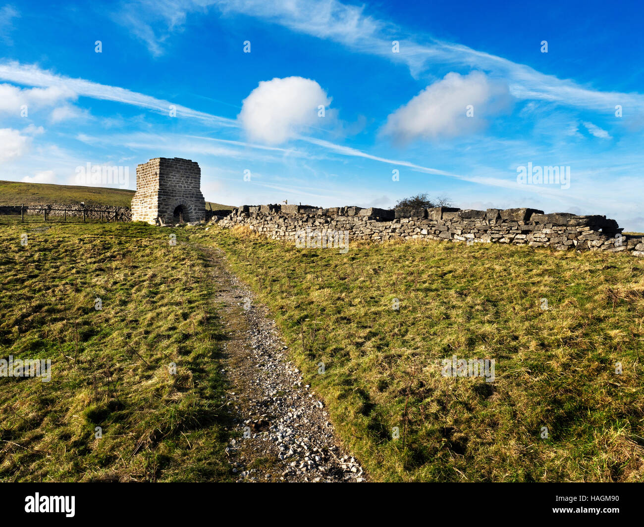 Chimnet and Flue at Toft Gate Lime Kiln at Greenhow Pateley Bridge ...