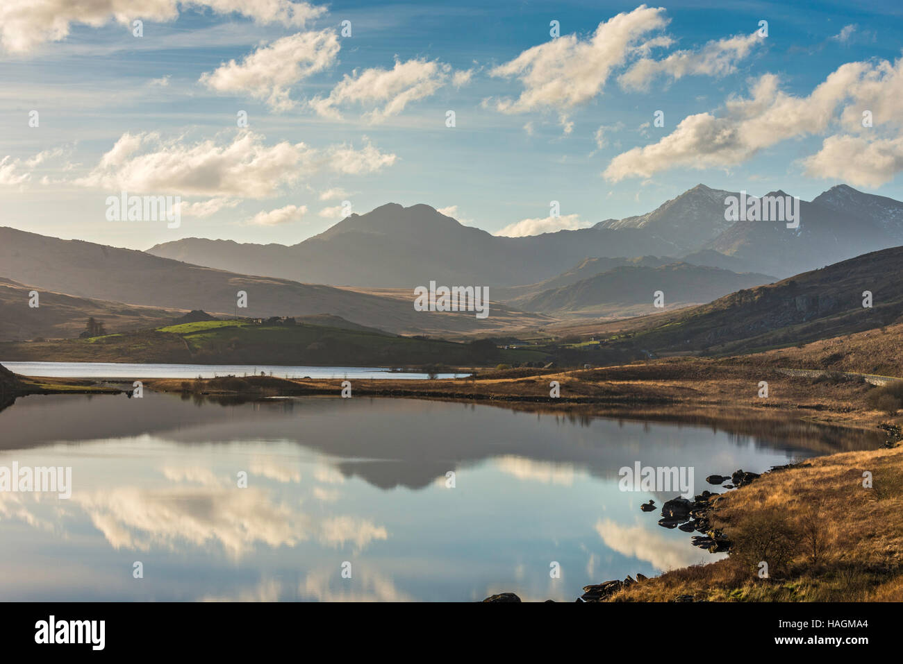 Nant Gwynant .Snowdonia. north wales uk.lakes sunset. mountains ...