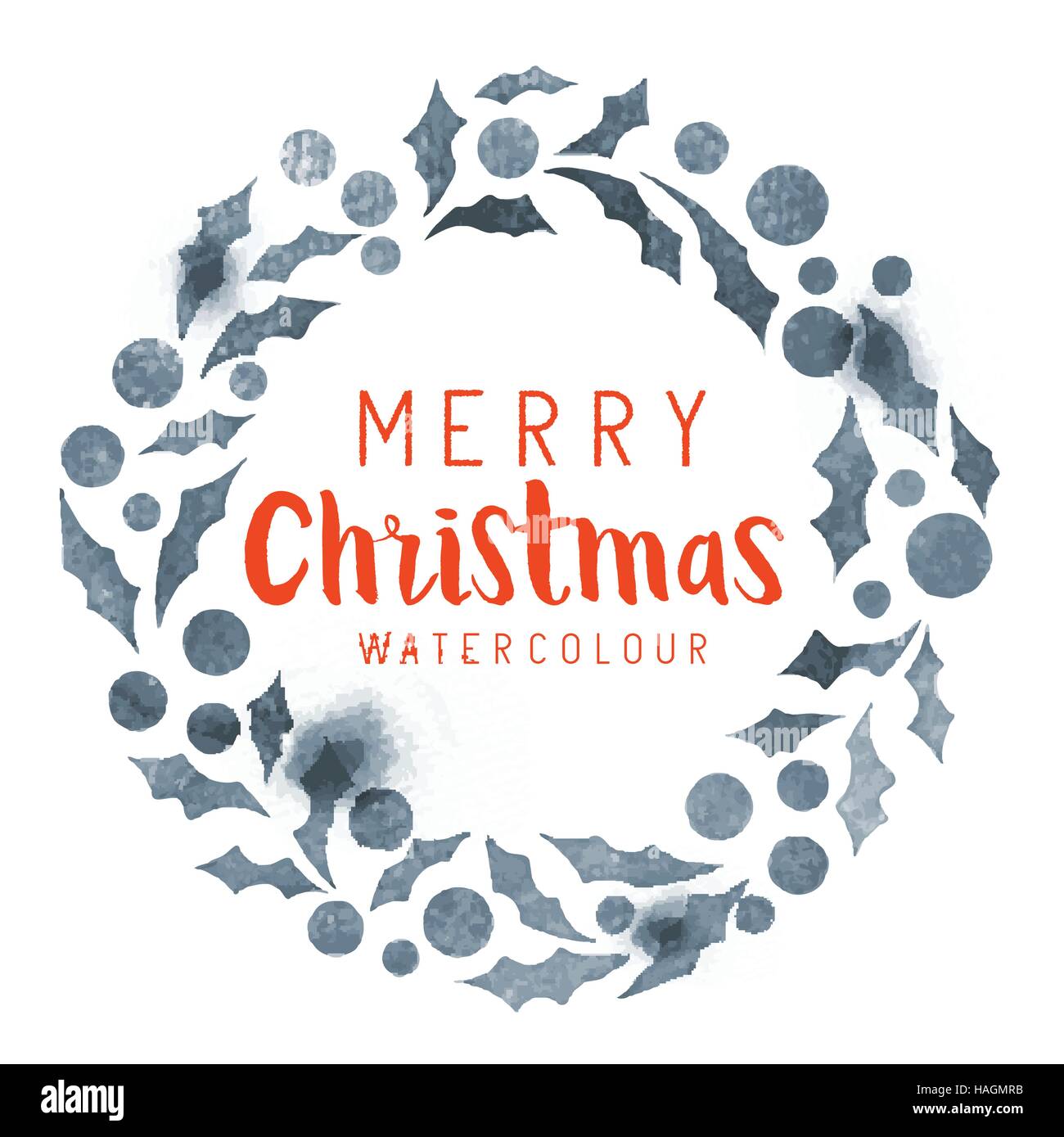 Christmas decoration watercolor Stock Vector Images - Alamy