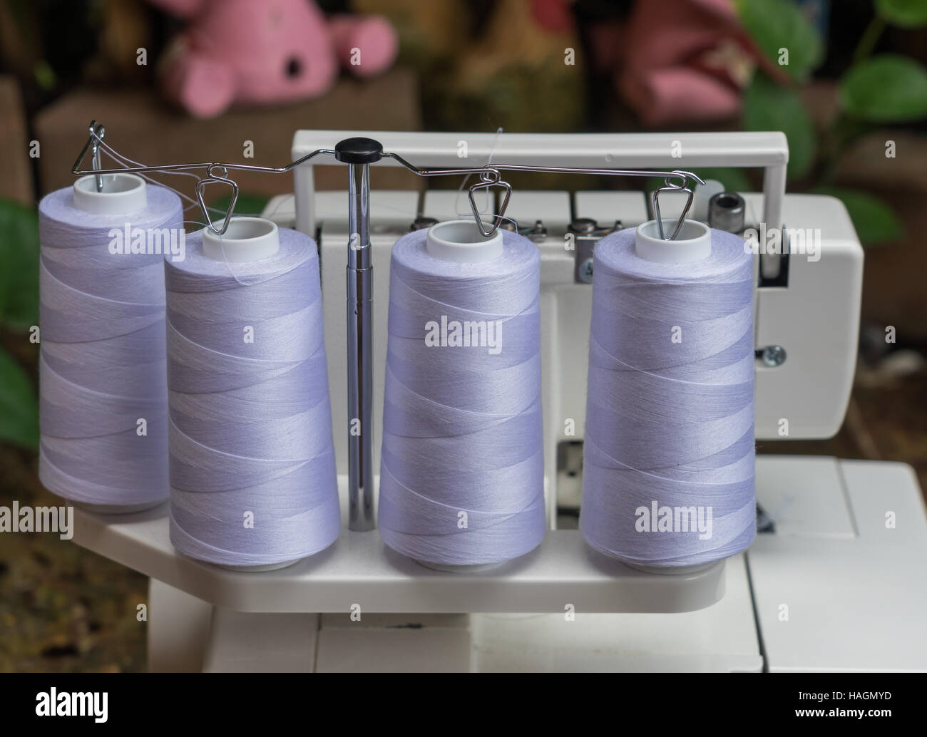 Spools of sewing thread Stock Photo - Alamy