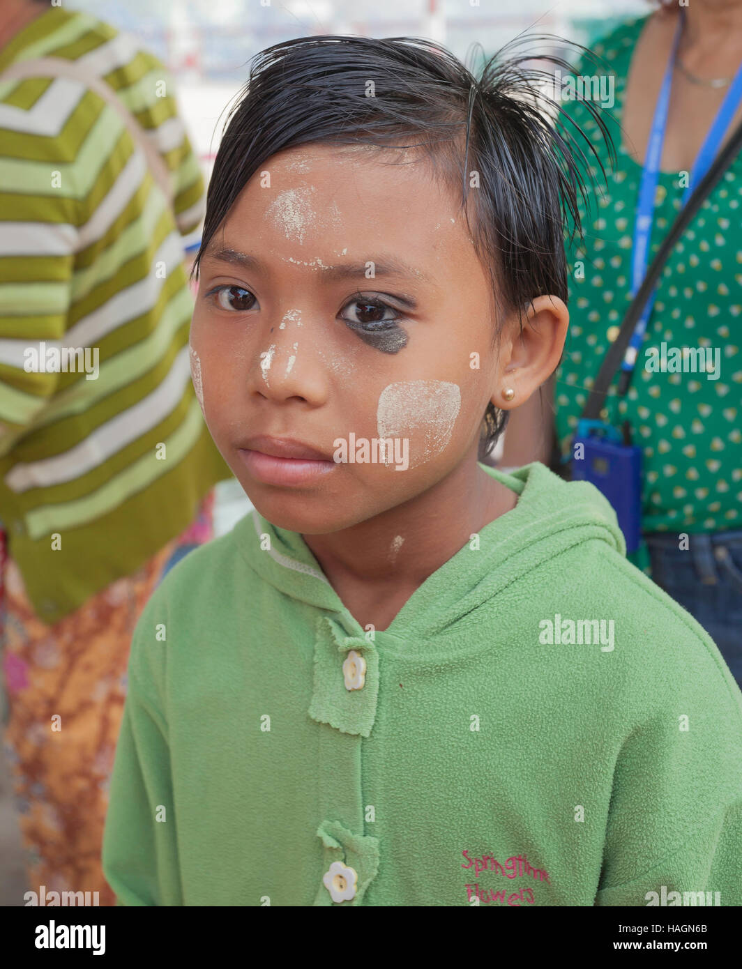 Young boy, age 12, in Myanmar, Burma, Namu-op. Happy Akha children in ...
