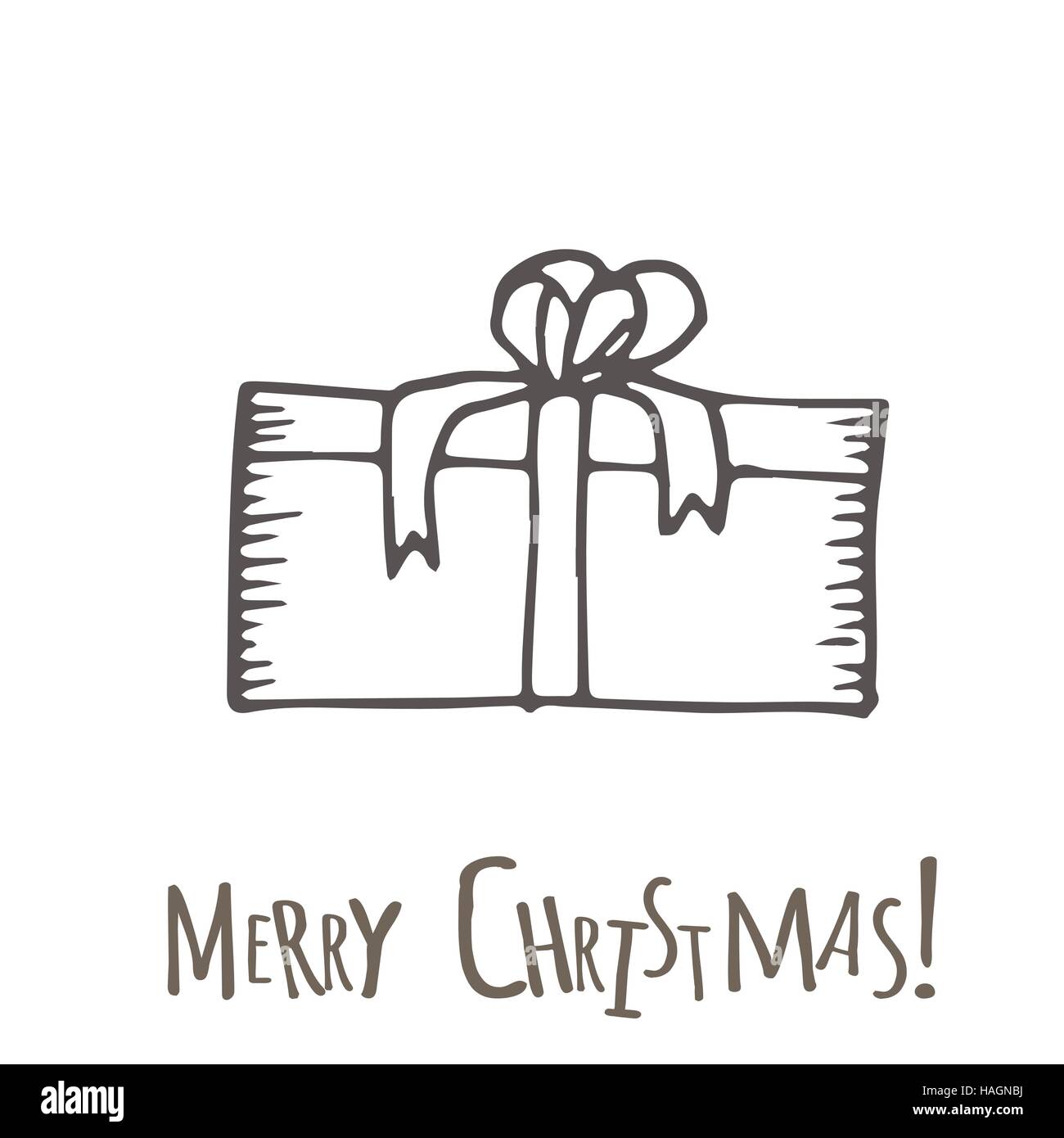 Hand drawn gifts with bows in cartoon style Stock Vector Image & Art ...