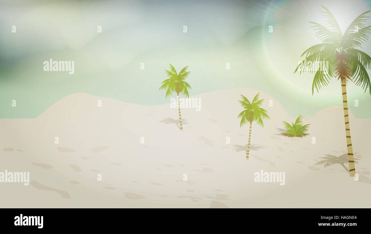 Simple Tropical Beach - Vector Illustration Stock Vector Image & Art ...
