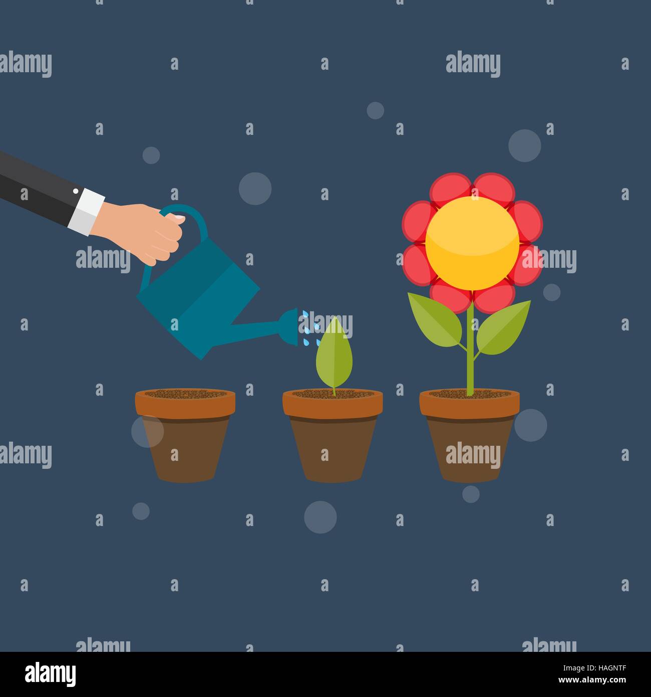 Abstract Flat Nature Plants Growth Graphic Design Background, Ve Stock ...