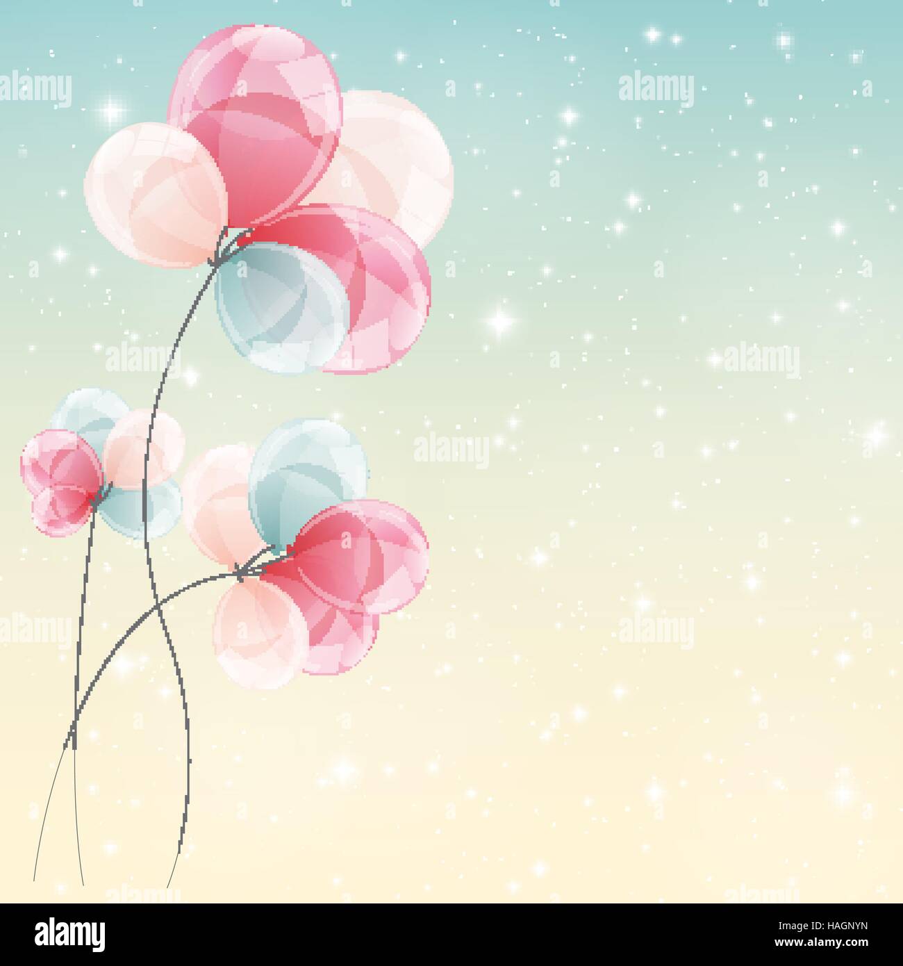 Color Glossy Balloons Background Vector Illustration Stock Vector Image ...
