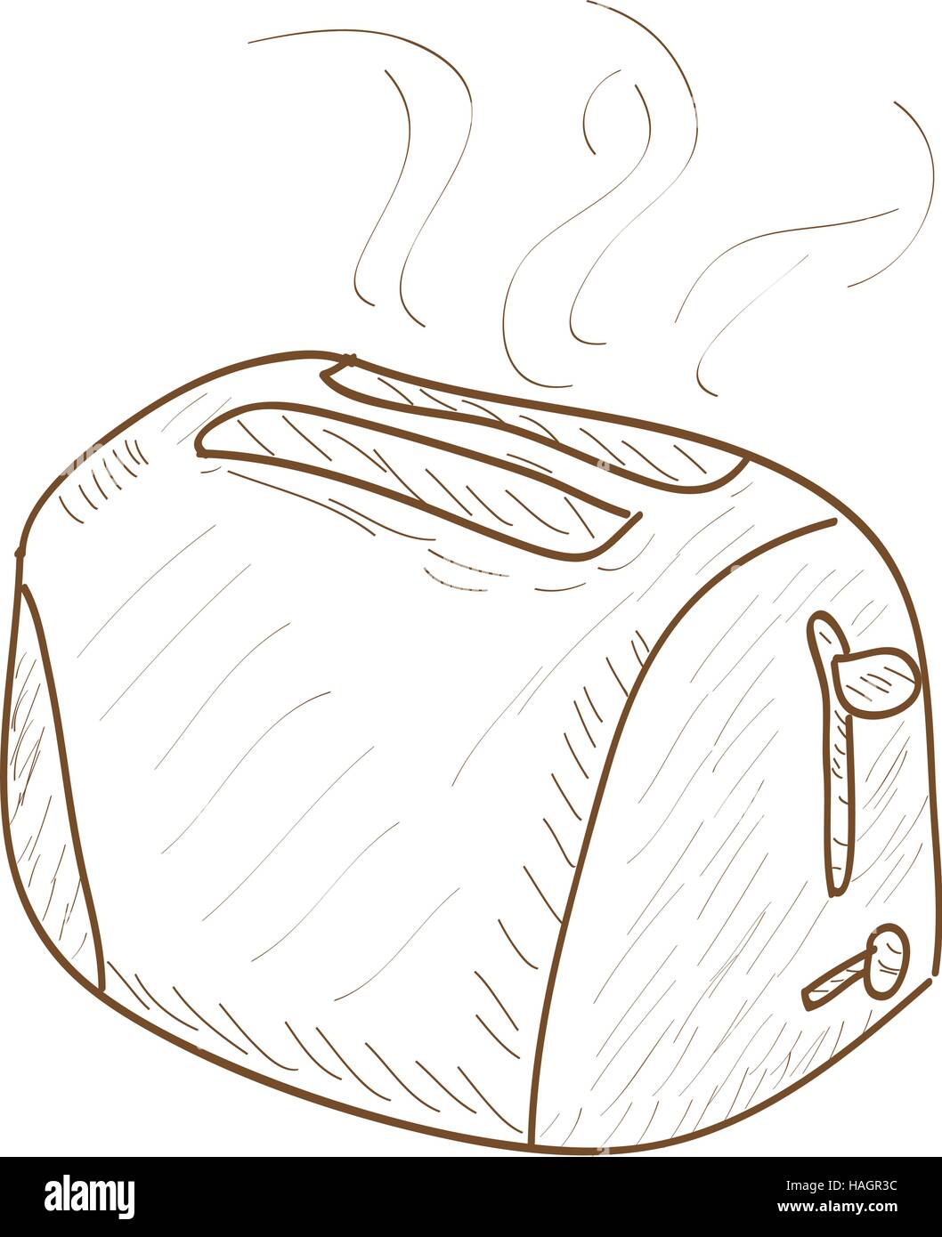 Isolated retro hand drawn toaster, Vector illustration Stock Vector ...