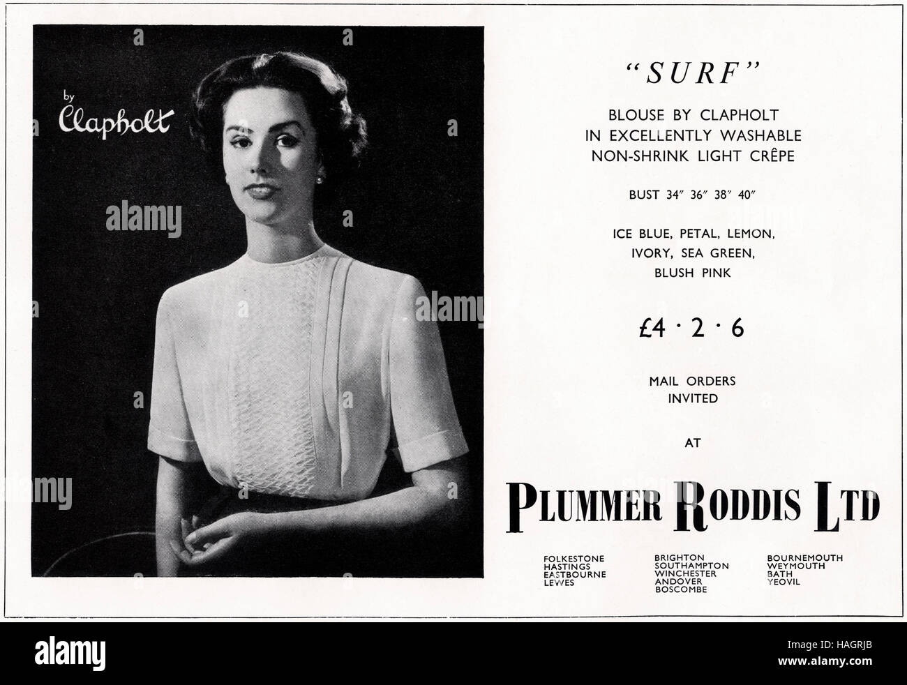 1950s advert advertising from original old vintage 50s English magazine ...