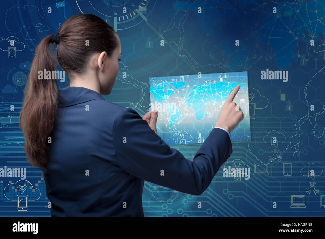 Data mining concept with businesswoman Stock Photo - Alamy