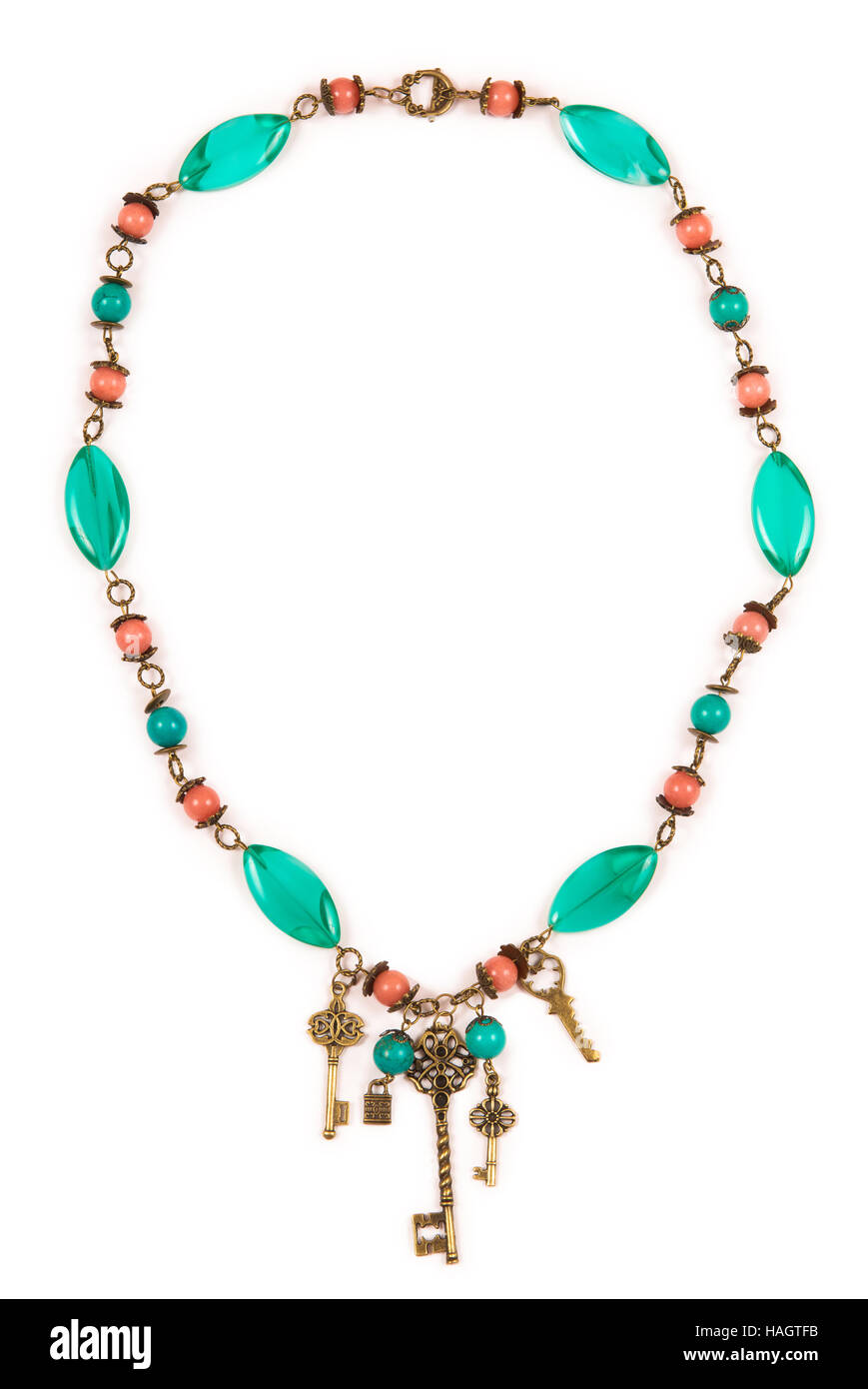Jewellery necklace isolated on white background Stock Photo - Alamy