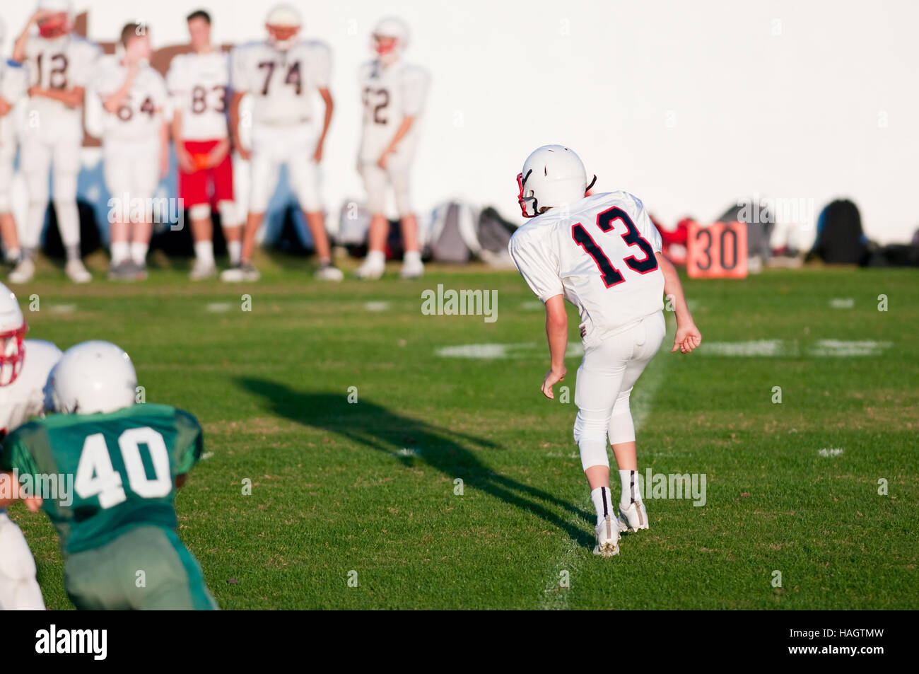 Quarterback during a game Stock Photo - Alamy