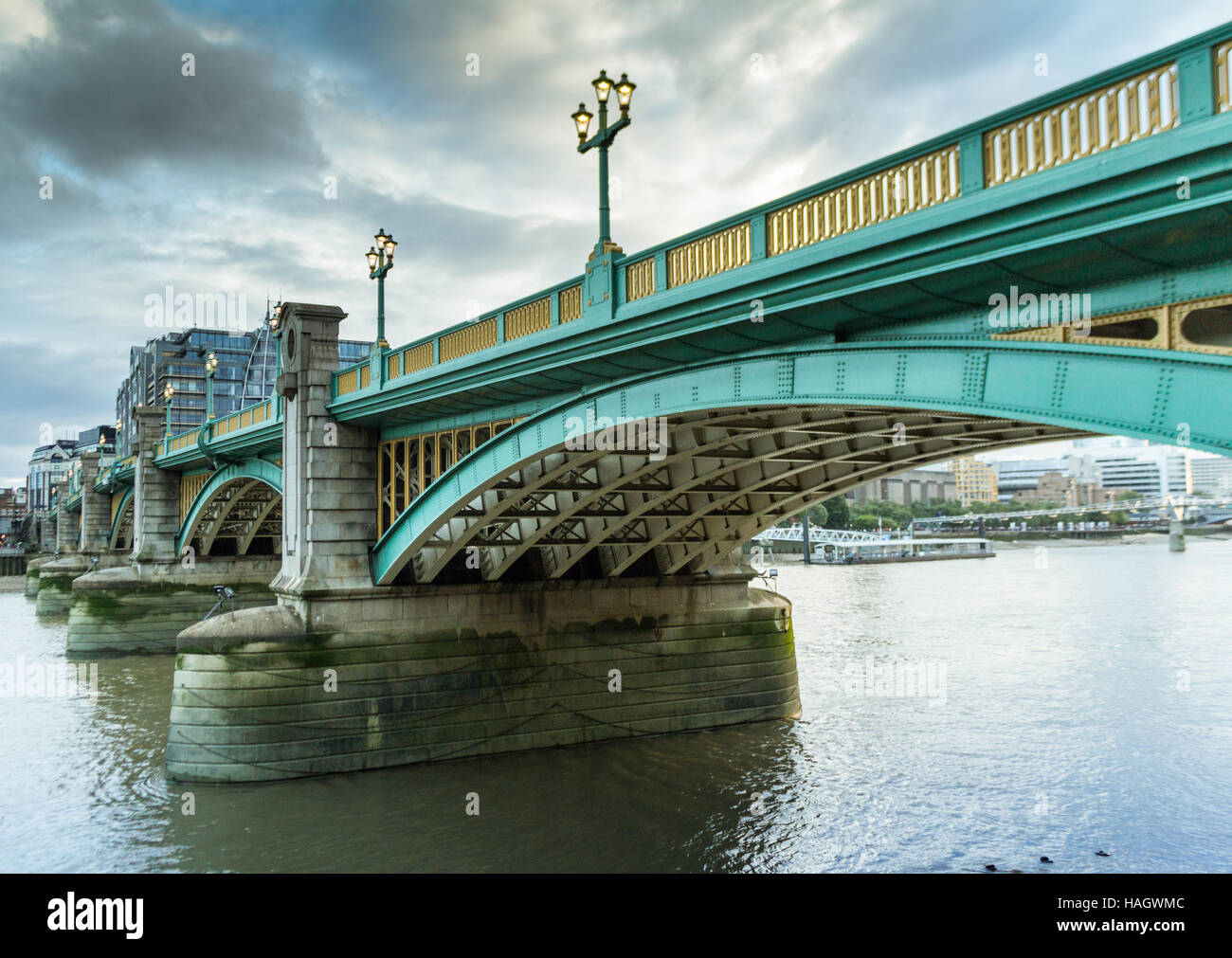 Southwark Bridge across the Thames, London Stock Photo - Alamy